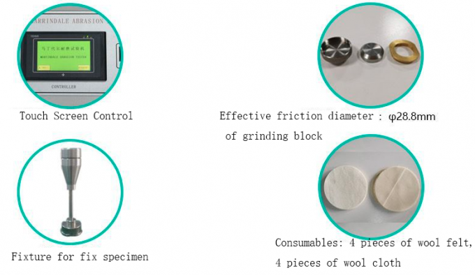 ASTM D4970 Circular Fabric 12kpa Abrasion Test Apparatus