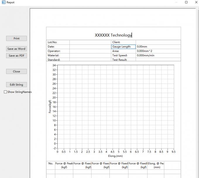 Fabric Universal Tensile Testing Machine CRE Extension Elongation Rate 10KN