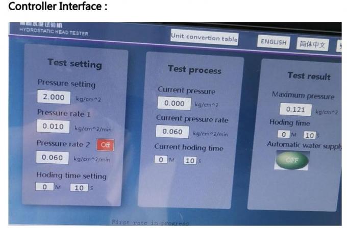 GB/T 4744 High Hydrostatic Head Test Chamber For Fabric , Display ...